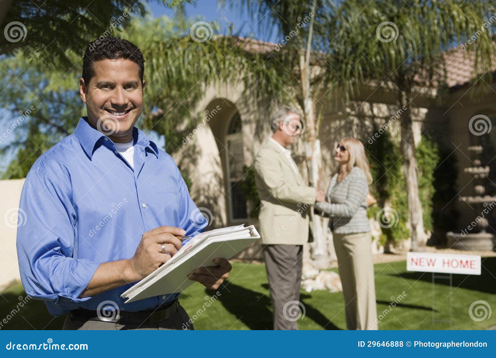 Real State Agent Holding File Folder Stock Photo - Image of adviser ...