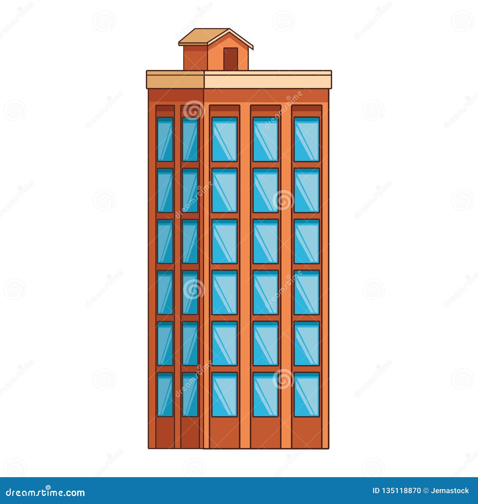 Real State Building Cartoon Stock Vector - Illustration of architecture ...