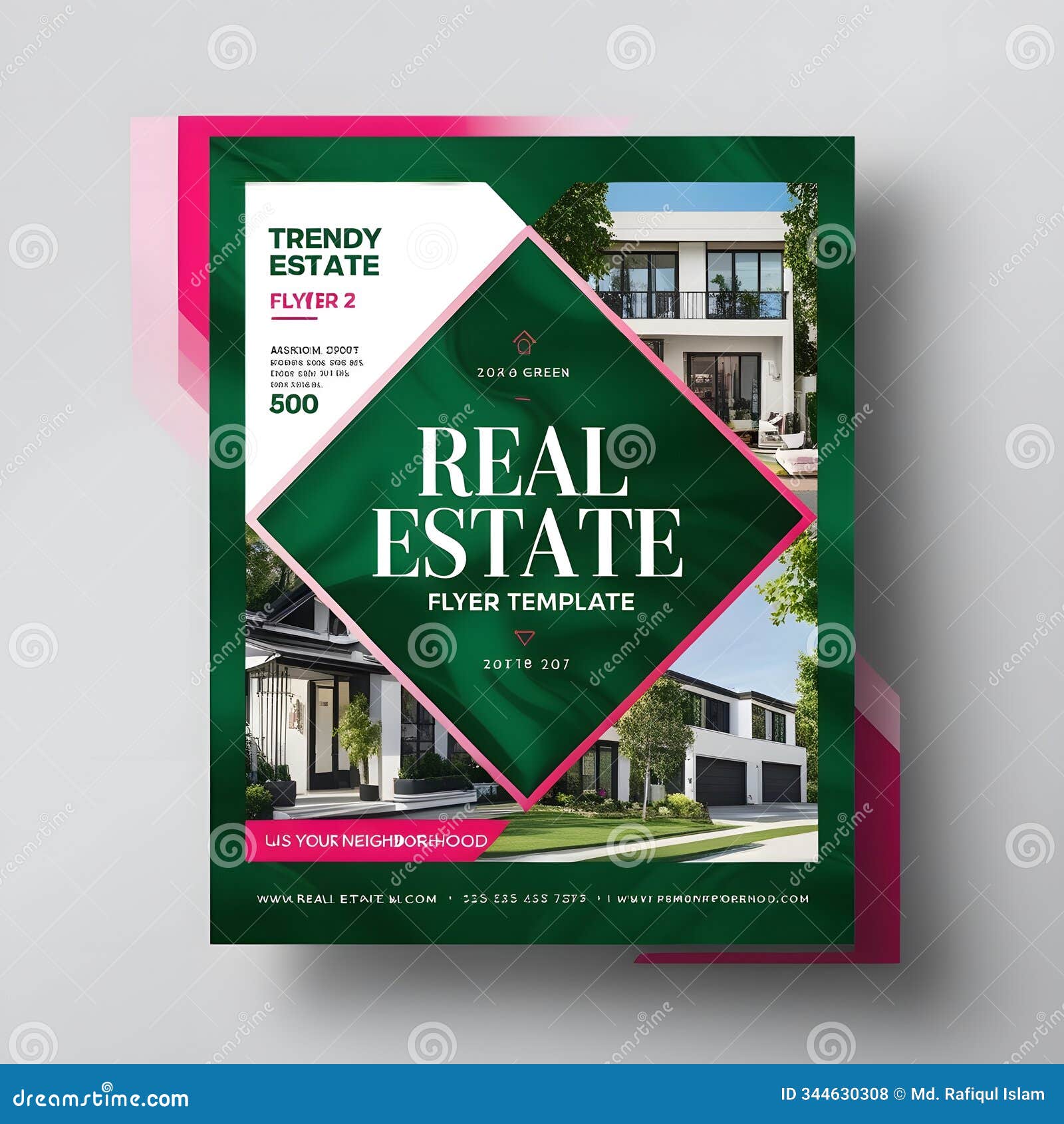 Real State Flyer Template Banner Design Illustration Stock Photo ...