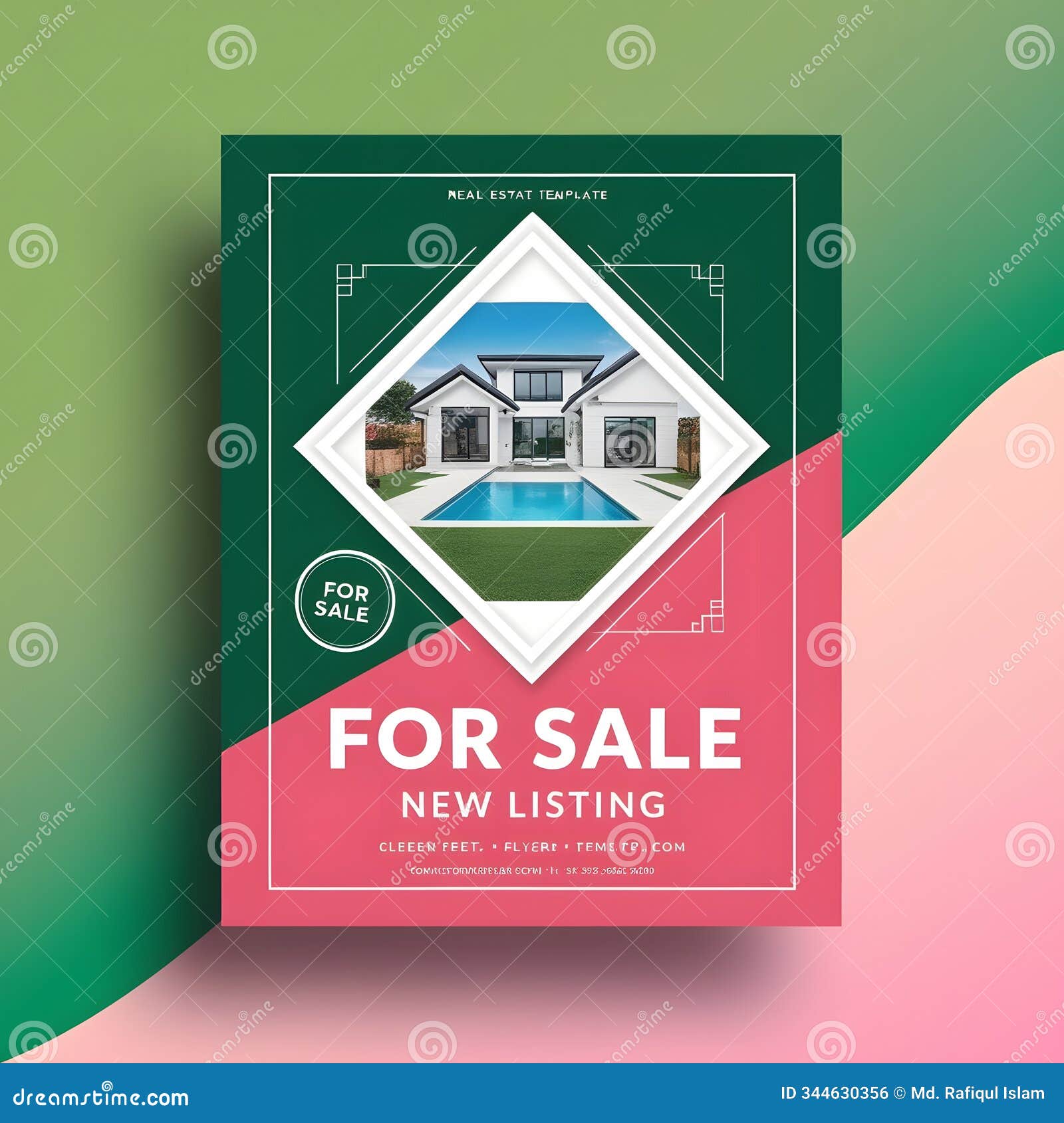 Real State Flyer Template Banner Design Illustration Stock Photo ...