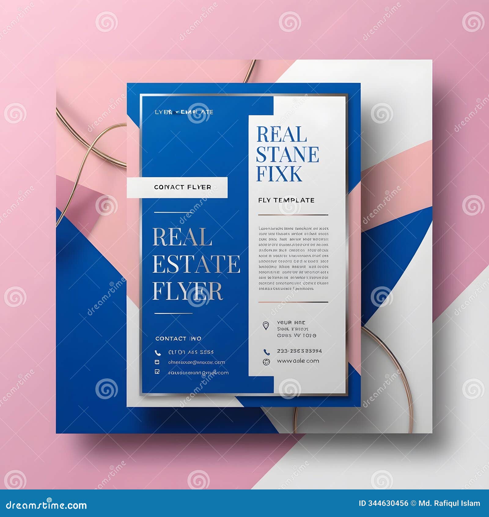Real State Flyer Template Banner Design Illustration Stock Photo ...