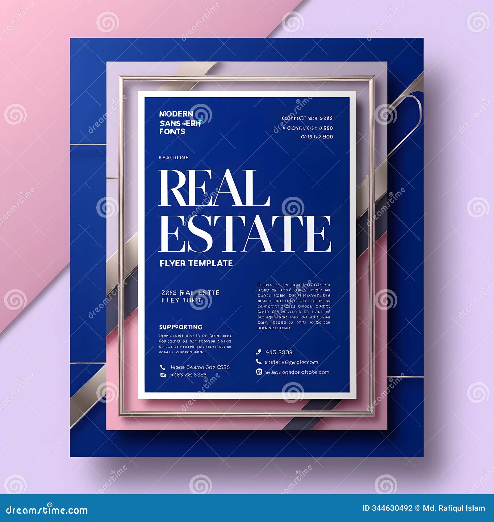 Real State Flyer Template Banner Design Illustration Stock Photo ...