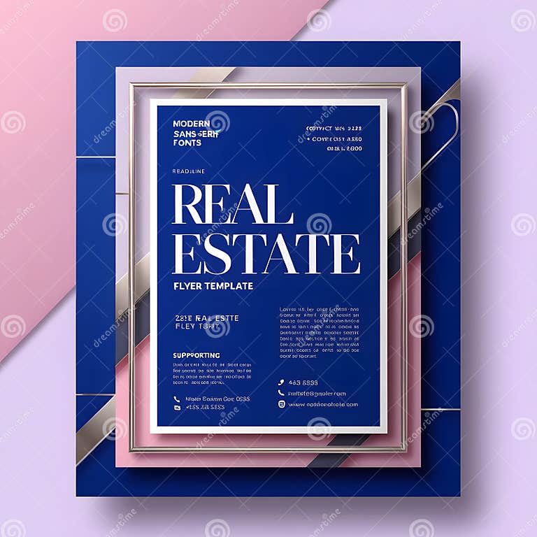 Real State Flyer Template Banner Design Illustration Stock Photo ...