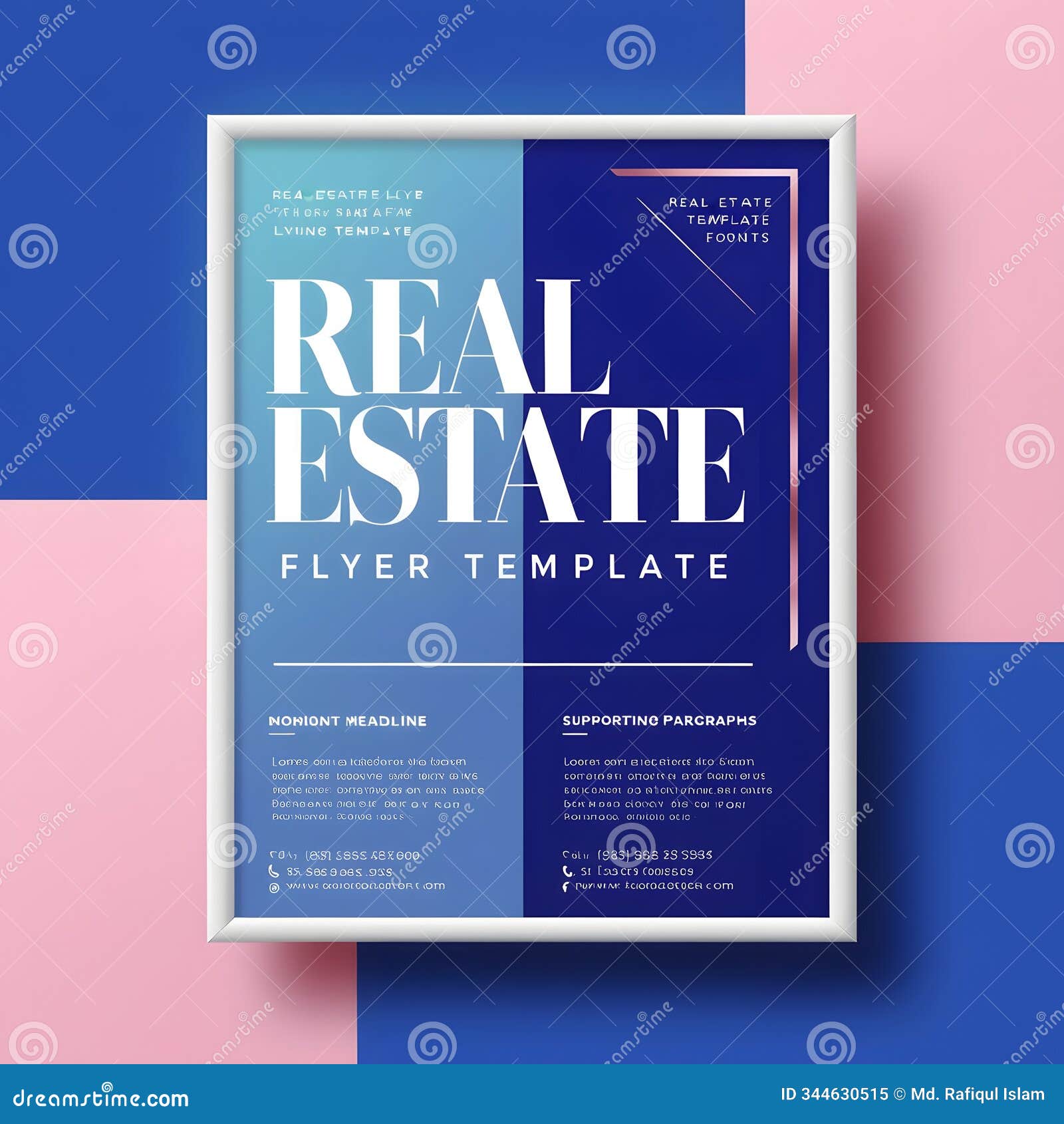 Real State Flyer Template Banner Design Illustration Stock Image ...