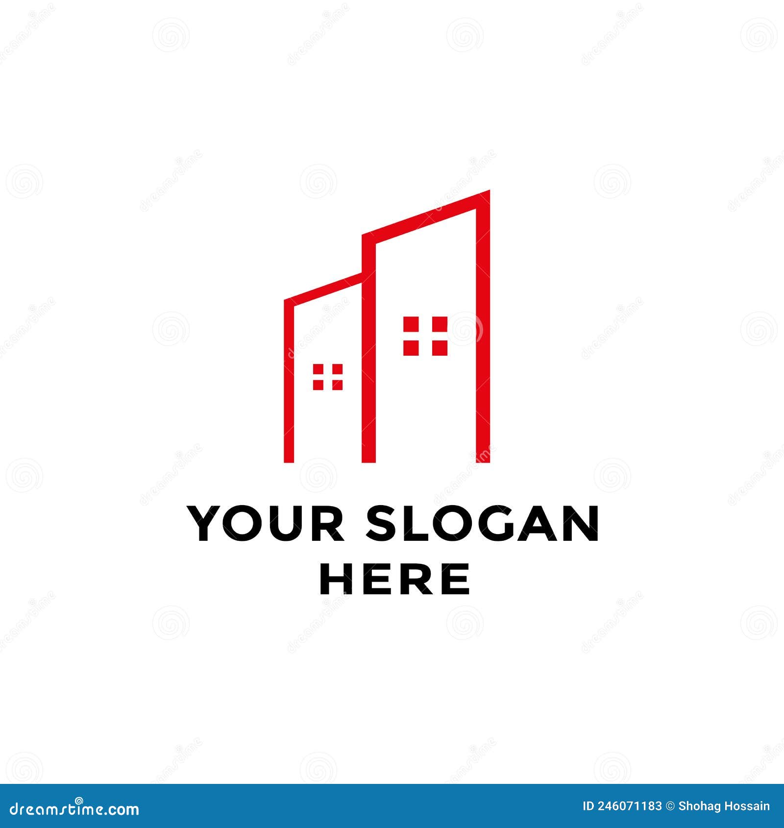 Real State Logo Design Brand Identity Vector Stock Vector ...