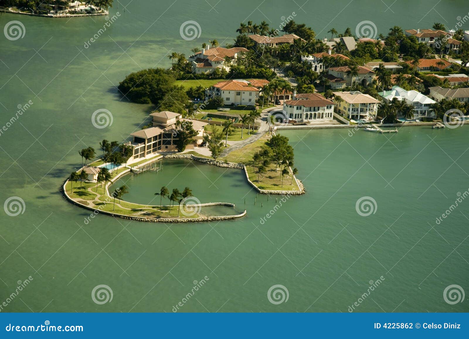 Islands in Miami stock photo. Image of house, residential - 4225862