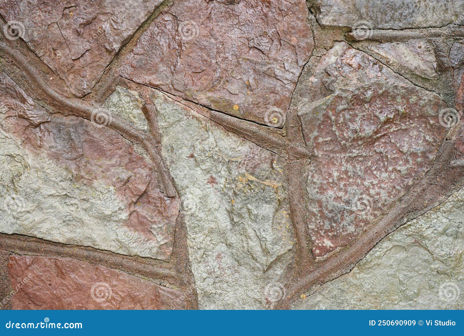 Real Stone Wall Surface with Cement. Stone Background Stock Image ...