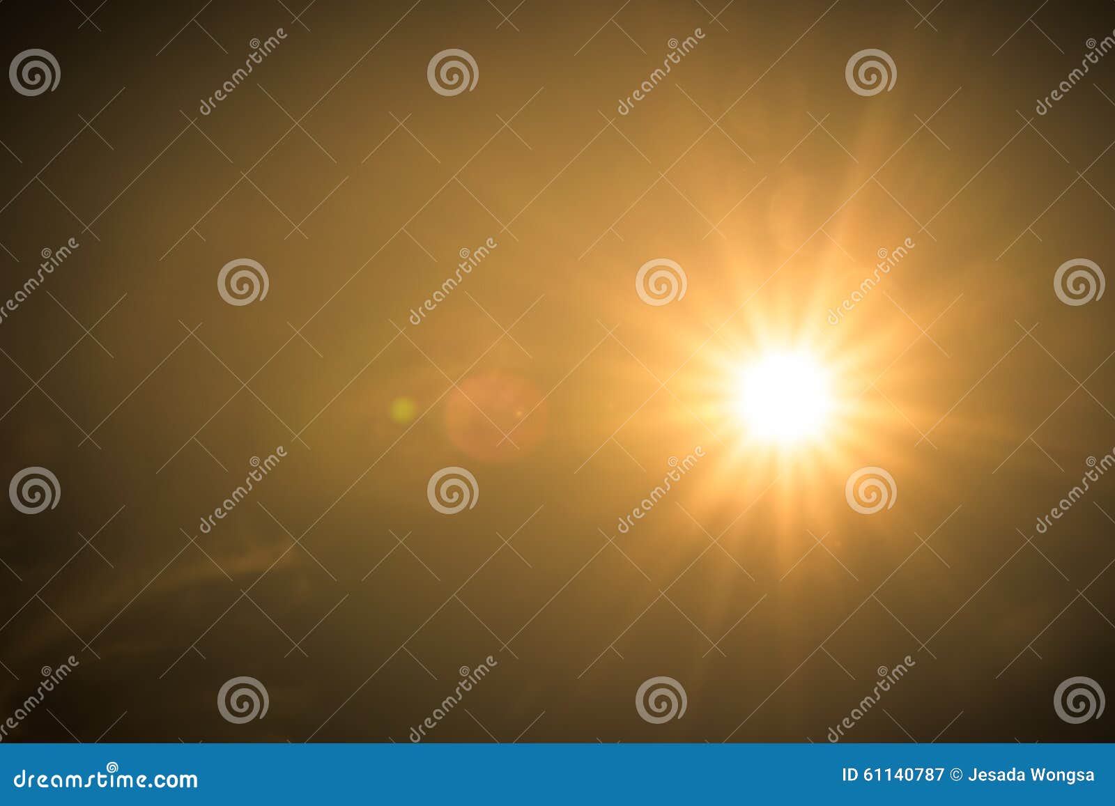 Real Sun at Sunset Time with Flare Effect Stock Image - Image of ...