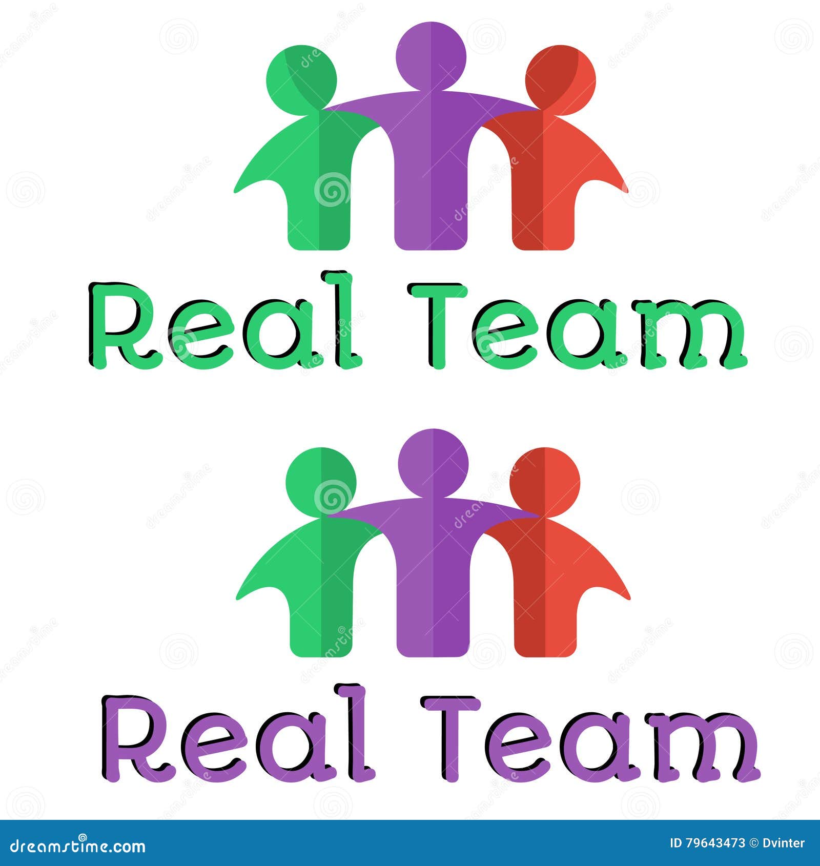 Real Team / Teamwork Logotype Template. Stock Vector - Illustration of ...