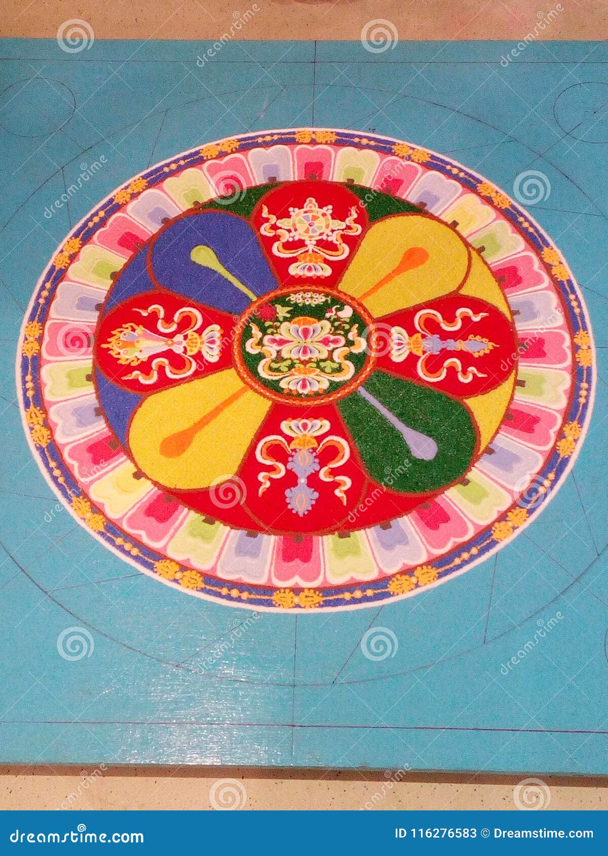 Mandala stock image. Image of sand, real, mandala, tibetan - 116276583