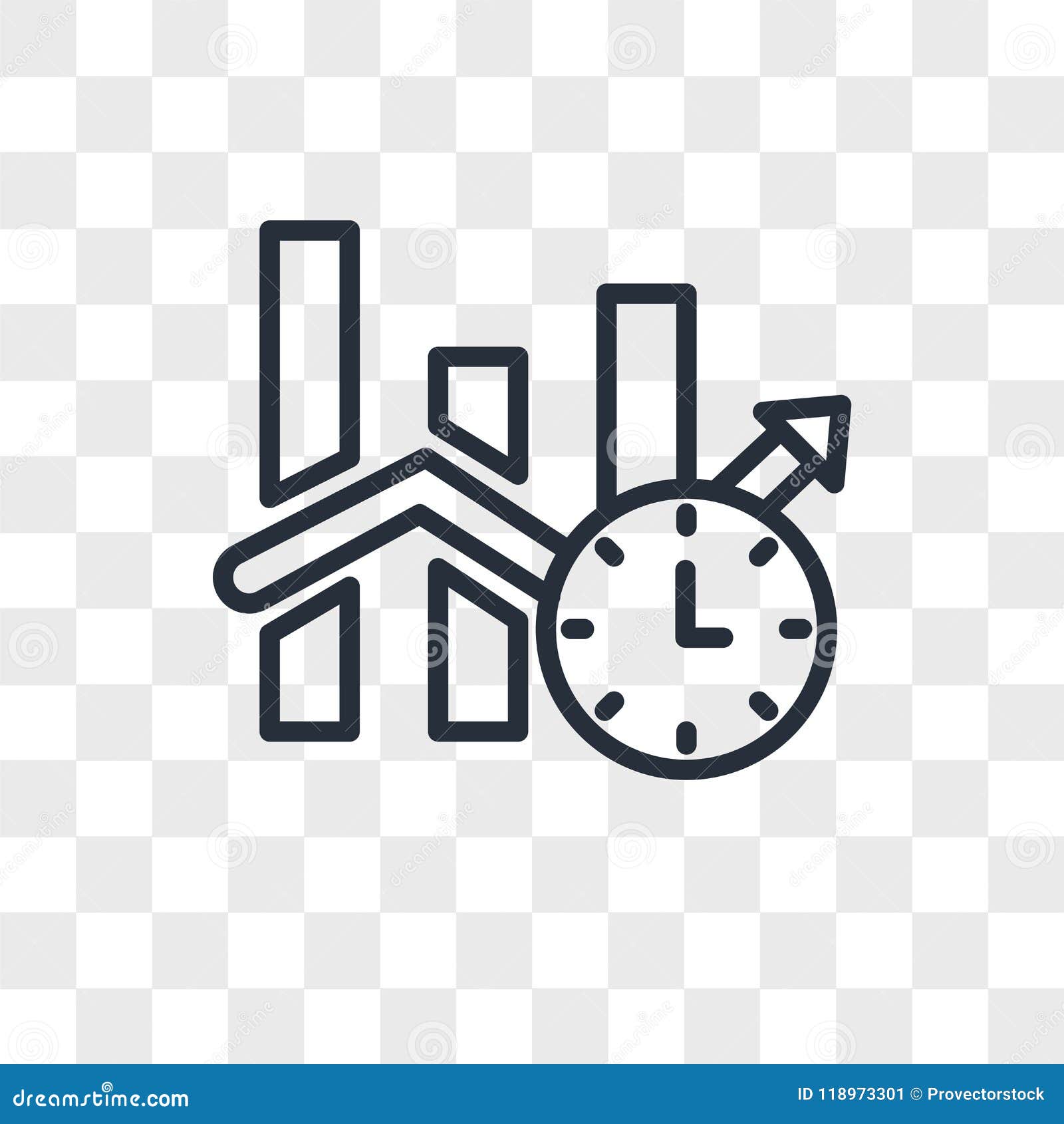 Real Time Analytics Vector Icon Isolated on Transparent Background ...