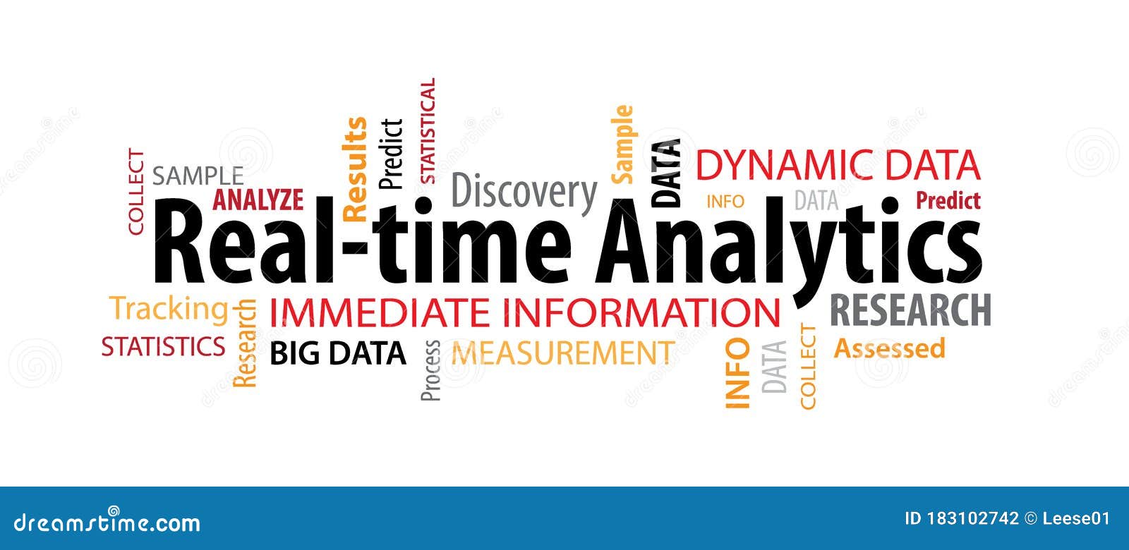 Real Time Analytics Word Cloud Stock Photo - Illustration of ...