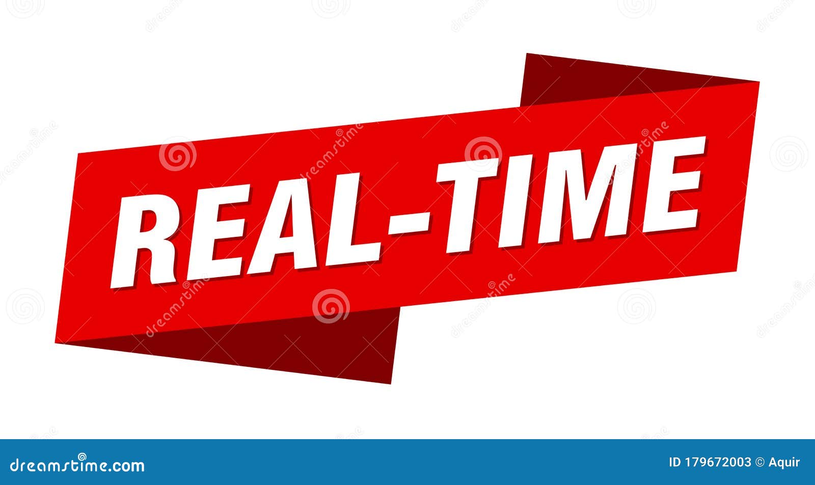Real-time Banner Template. Real-time Ribbon Label Stock Vector ...