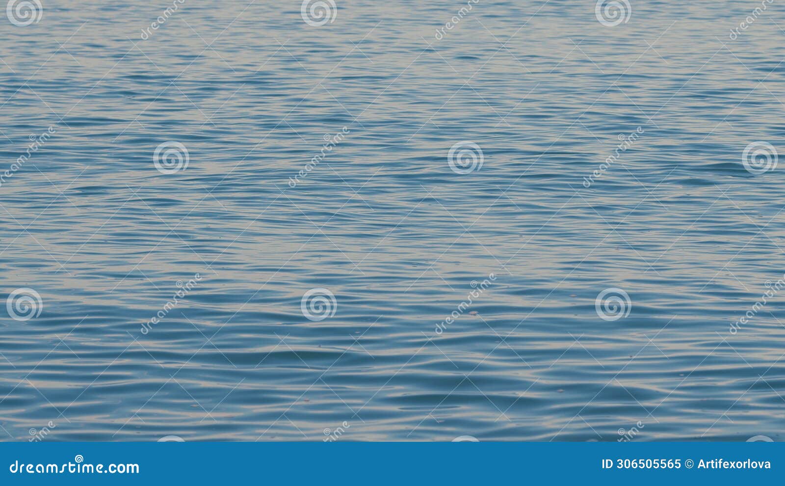Blue Sea and Sky Horizon. Blue Tones Water Waves Surface As Background ...