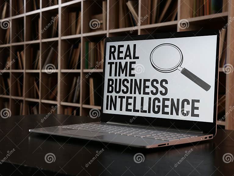 Real Time Business Intelligence RTBI is Shown Using the Text Stock ...