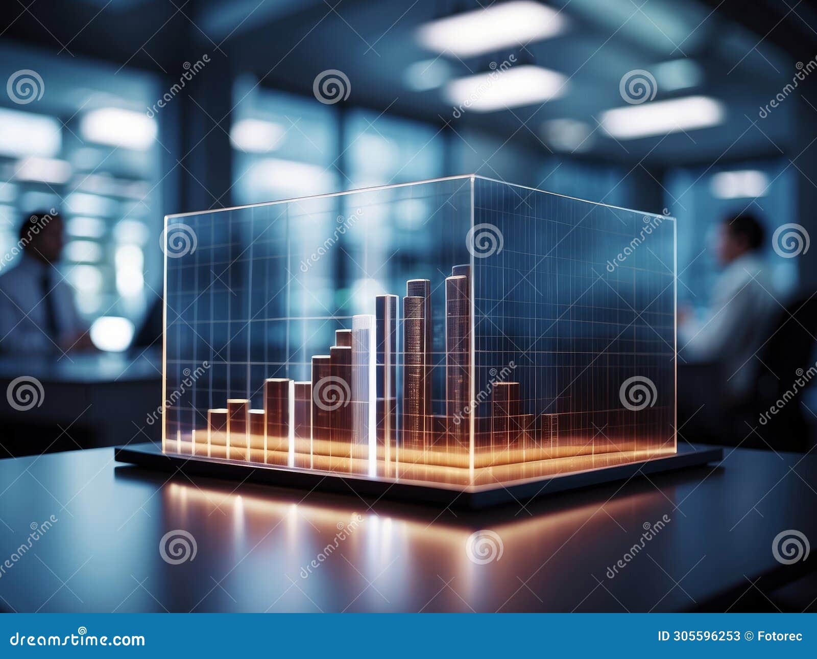 Real-Time Data Analysis in the Modern Office Stock Image - Image of ...