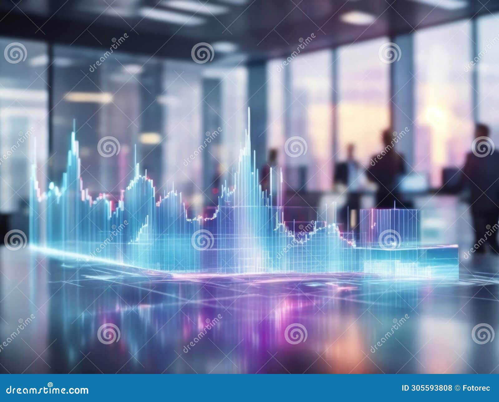 Real-Time Data Analysis in the Office Stock Illustration - Illustration ...