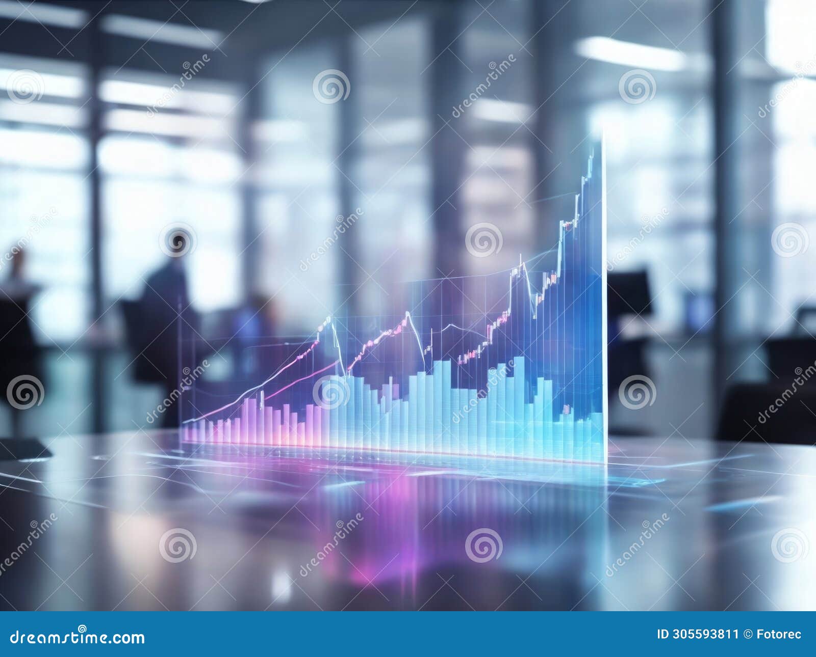 Real-Time Data Analysis in the Office Stock Illustration - Illustration ...