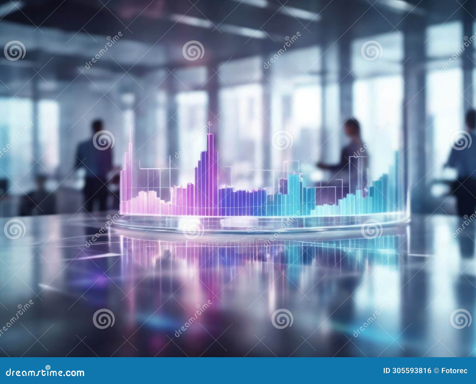 Real-Time Data Analysis in the Office Stock Illustration - Illustration ...