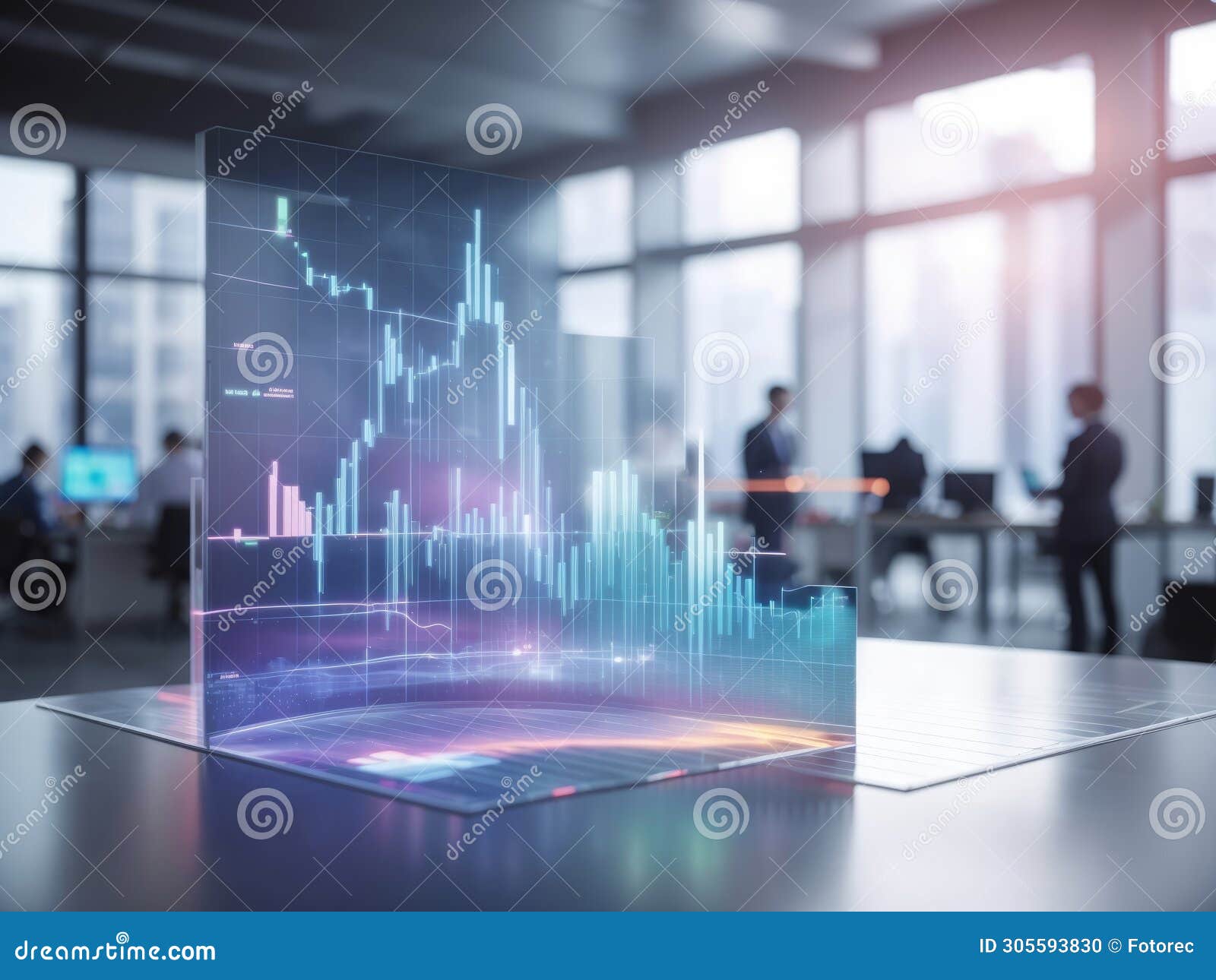 Real-Time Data Analysis in the Office Stock Illustration - Illustration ...