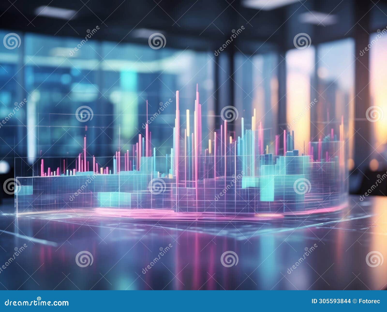Real-Time Data Analysis in the Office Stock Photo - Image of light ...