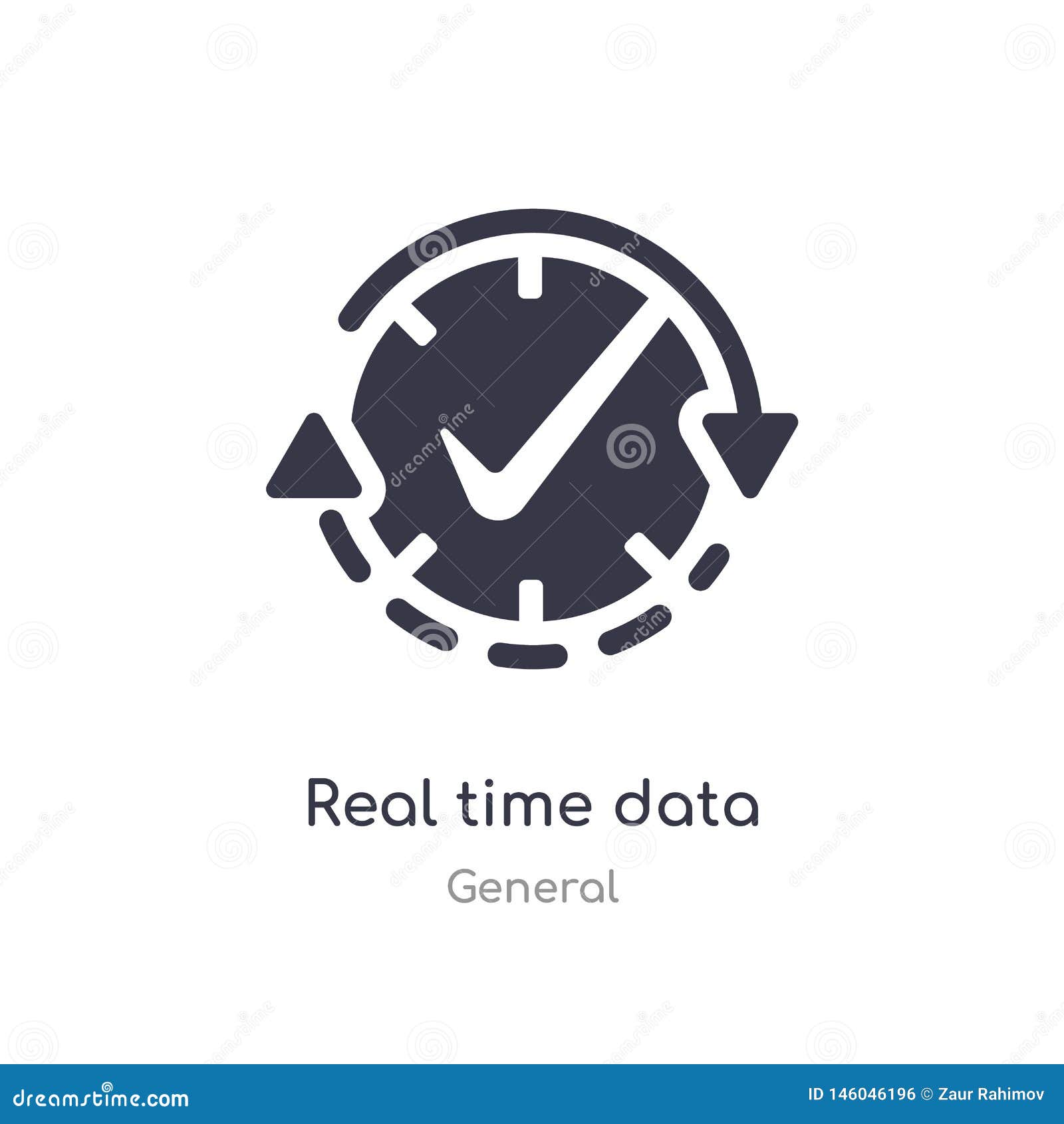 Real Time Data Icon. Isolated Real Time Data Icon Vector Illustration ...