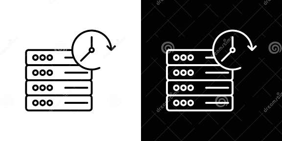 Real Time Data Icon Vector Set on White Background Stock Illustration ...