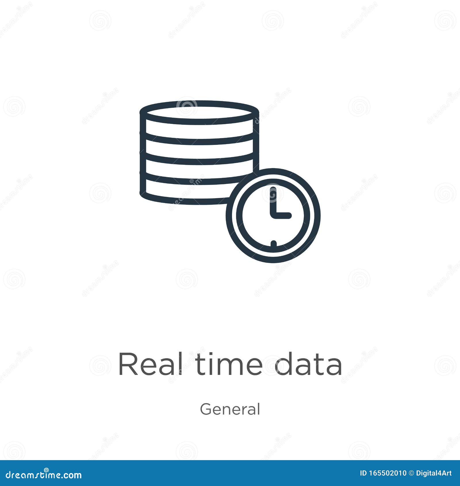 Real Time Data Icon. Thin Linear Real Time Data Outline Icon Isolated ... Real Time Data Icon. Thin Linear Real Time Data Outline Icon Isolated ...