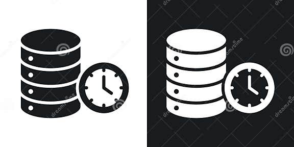 Real Time Data Icon Vector Set on White Background Stock Vector ...