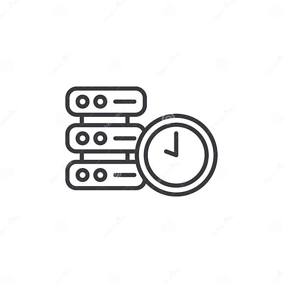 Real Time Data Icon Vector Set on White Background Stock Vector ...