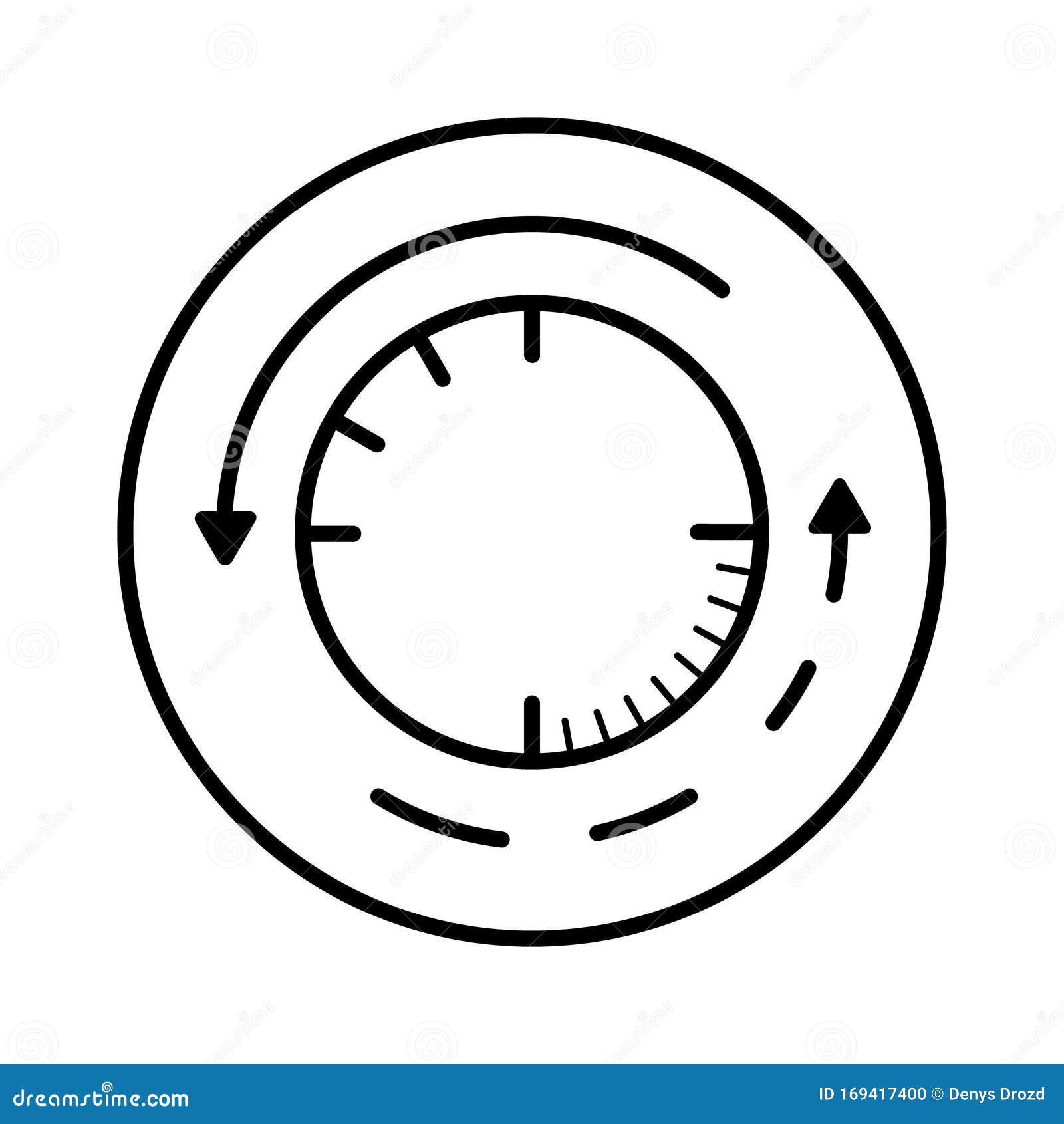 Real Time Data Outline Icon. Isolated Line Vector Illustration from ...