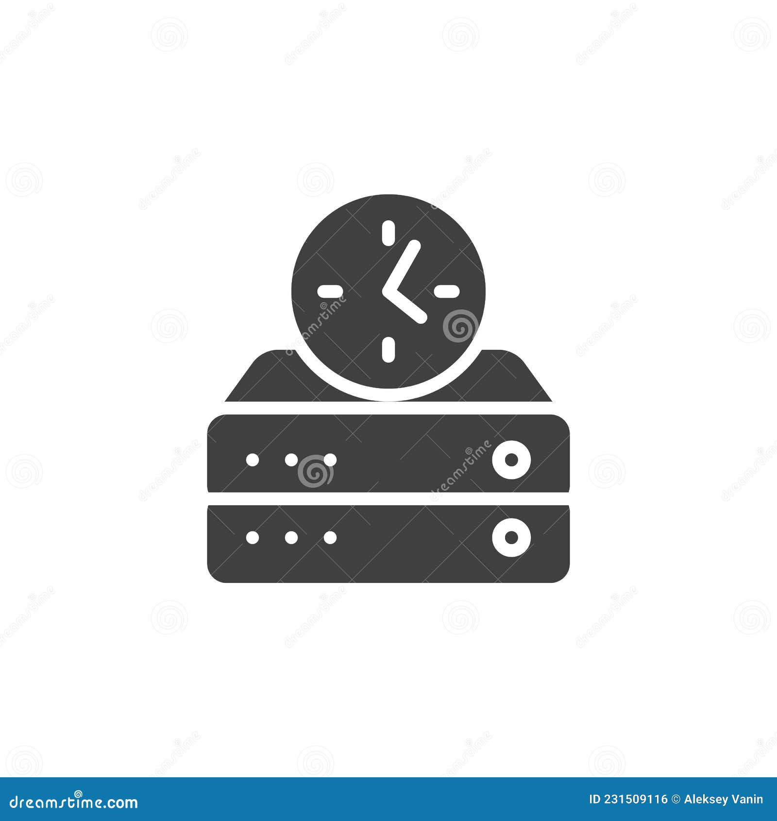 Real-time data vector icon stock vector. Illustration of pixel - 231509116