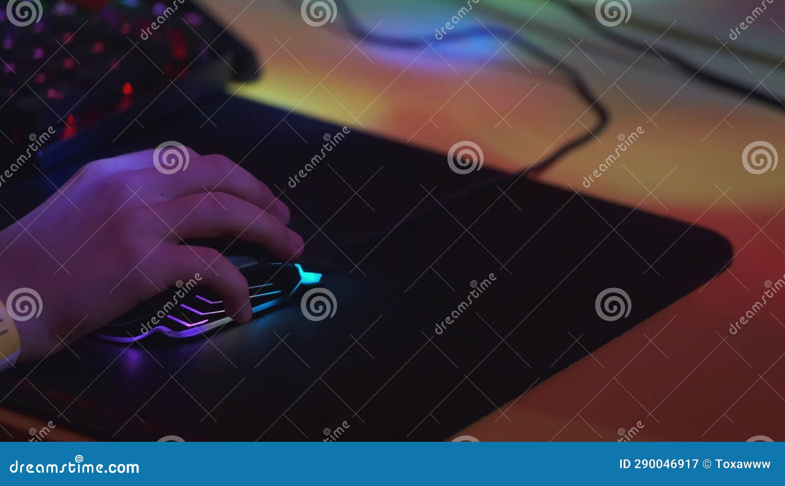 Crop ESport Player Using Mouse while Playing Videogame Stock Video ...