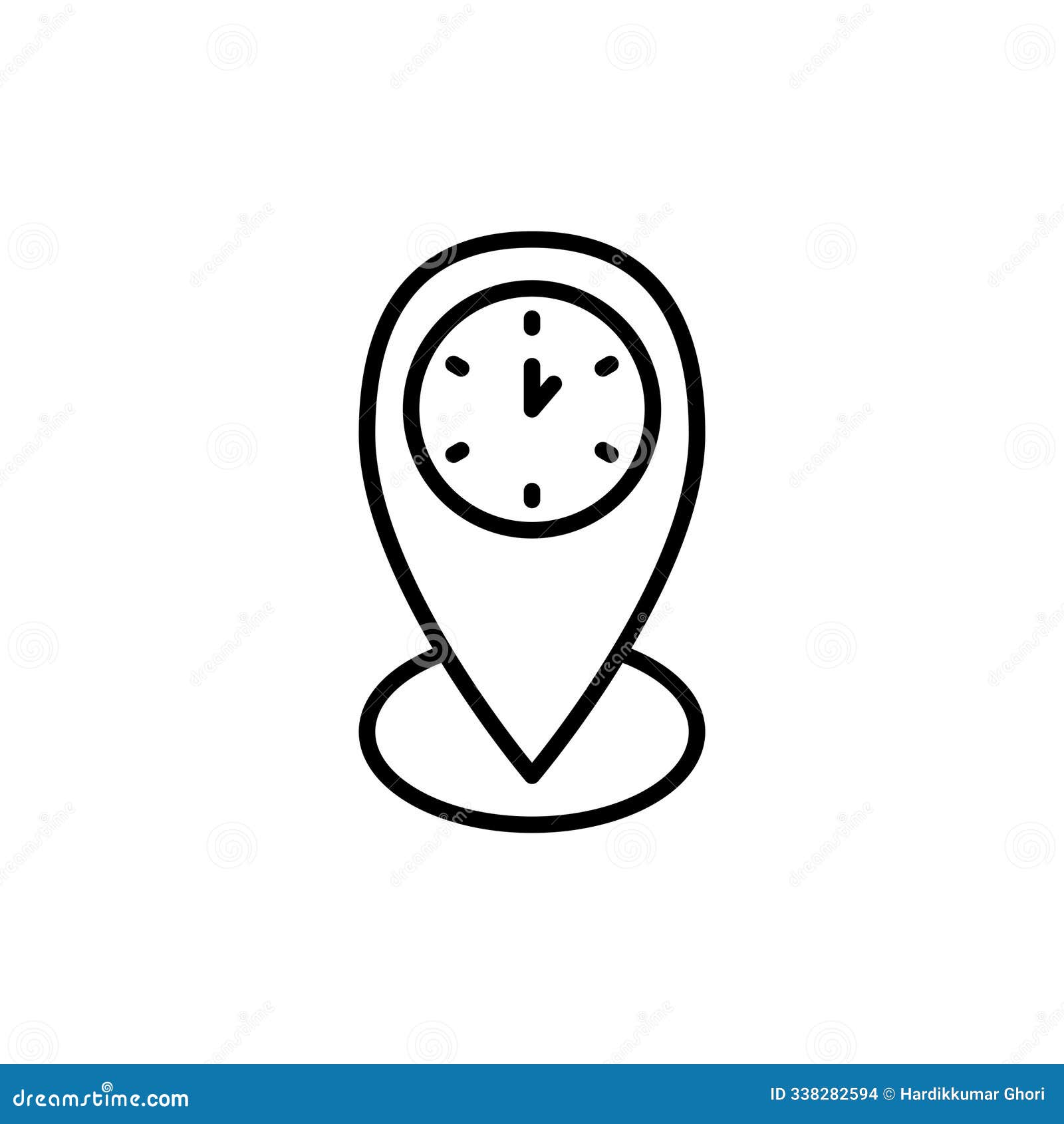 Real Time Location Icon Isolated on White Background Stock Vector ...