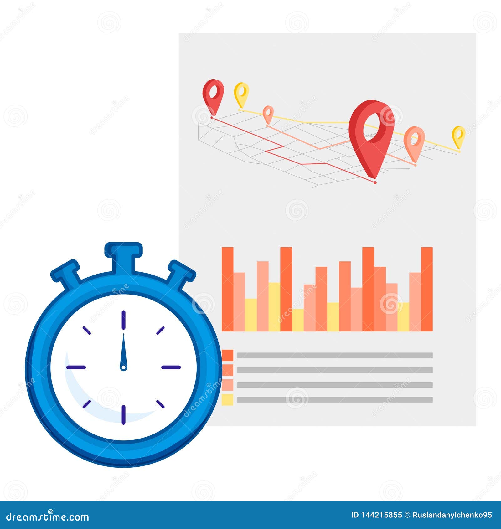 Real Time Location Icon Line Element. Vector Illustration of Real Time ...