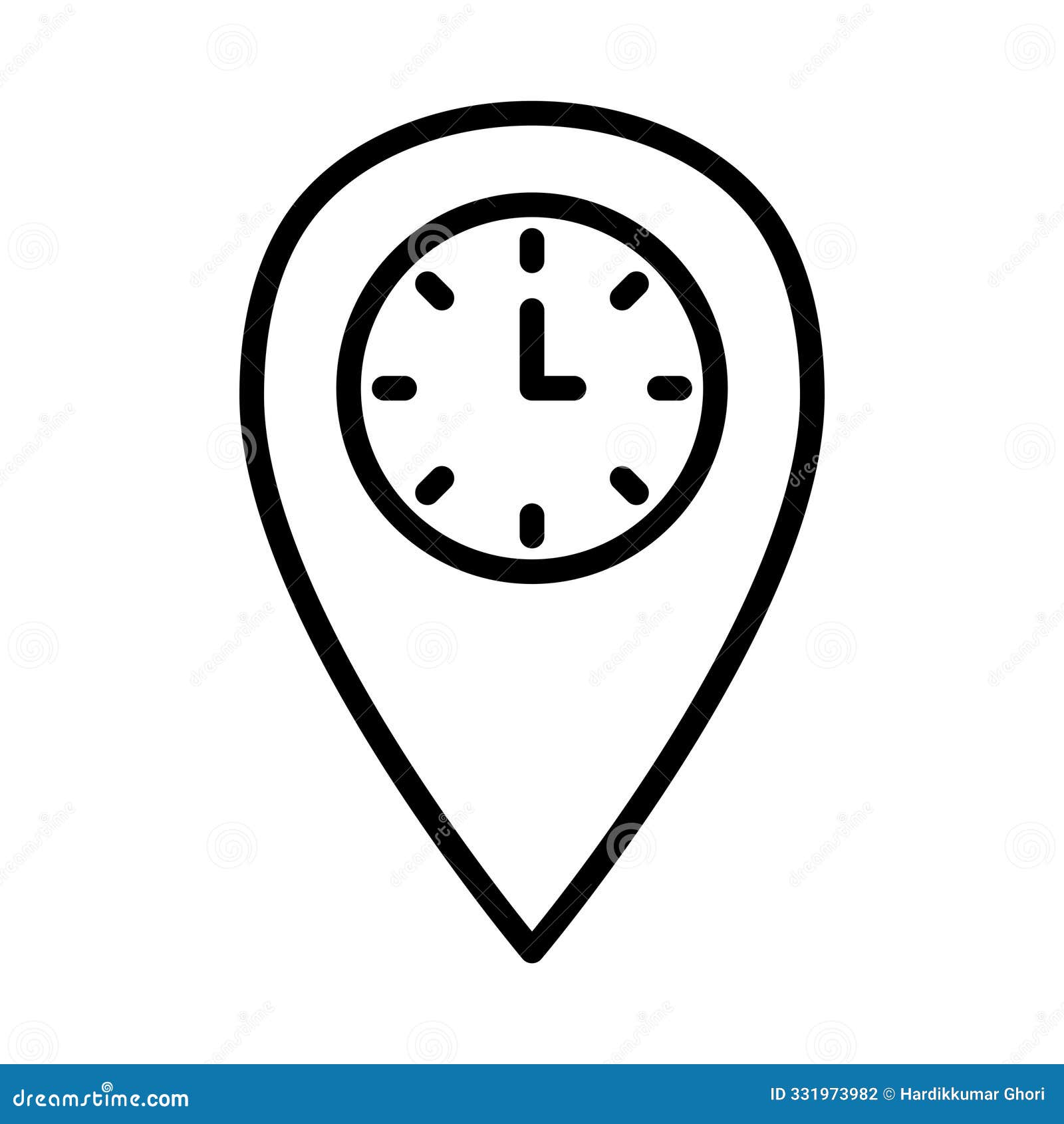 Real time location icon stock vector. Illustration of vector - 331973982