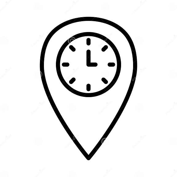 Real time location icon stock vector. Illustration of vector - 331973982