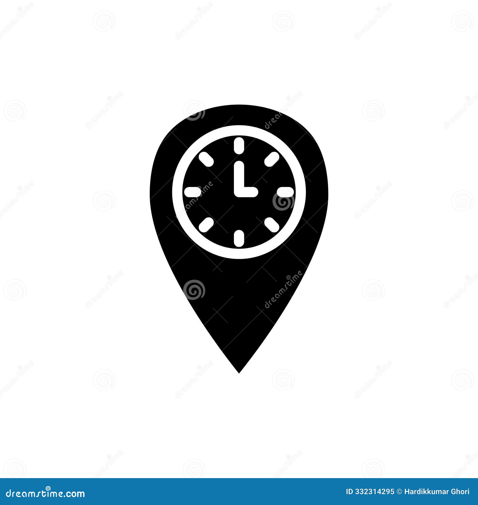 Real Time Location Icon Isolated on White Background Stock Illustration ...