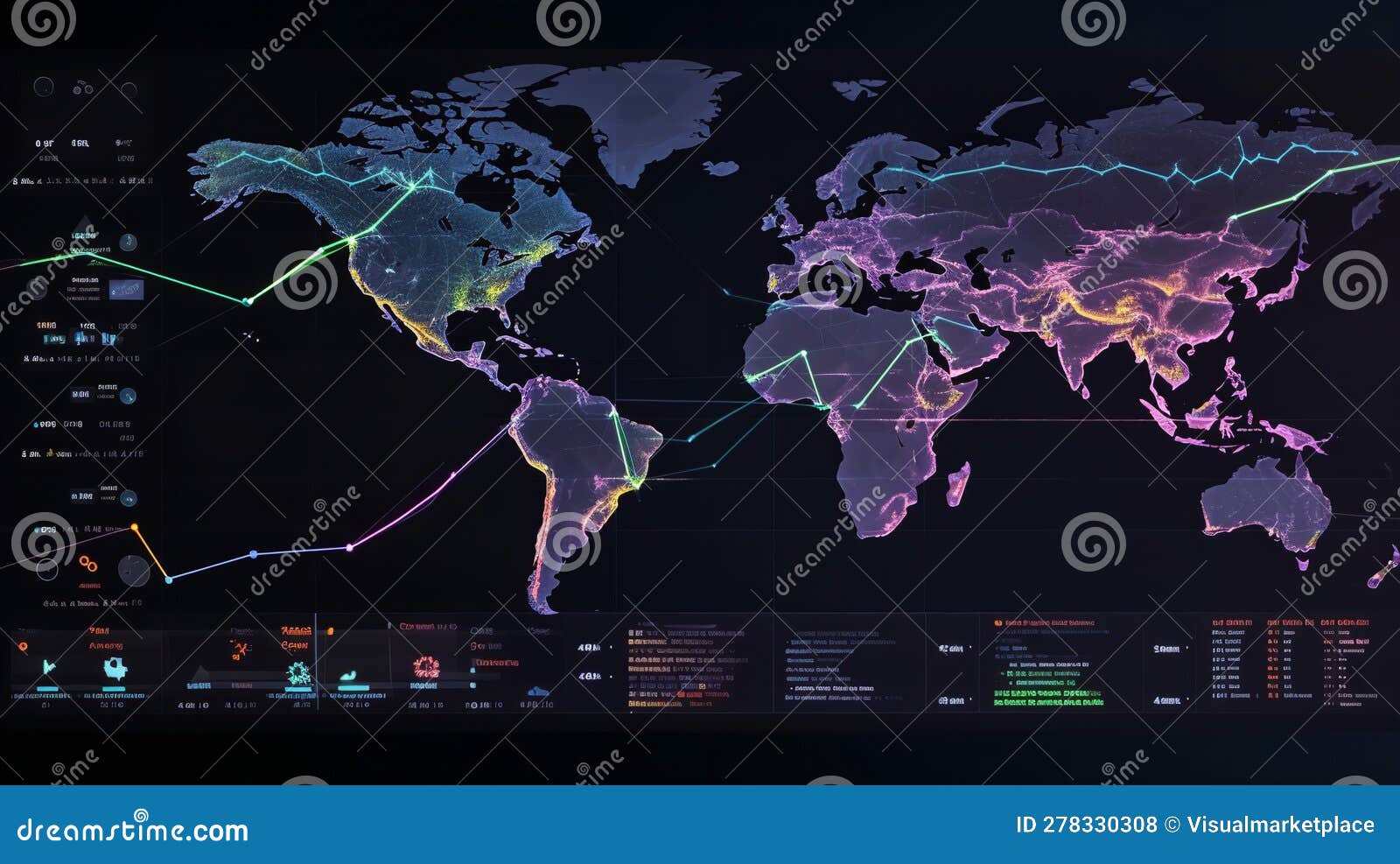 Real-time Network Traffic Analysis by AI Stock Illustration ...