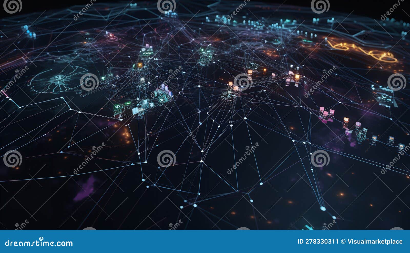 Real-time Network Traffic Analysis by AI Stock Illustration ... Real-time Network Traffic Analysis by AI Stock Illustration ...