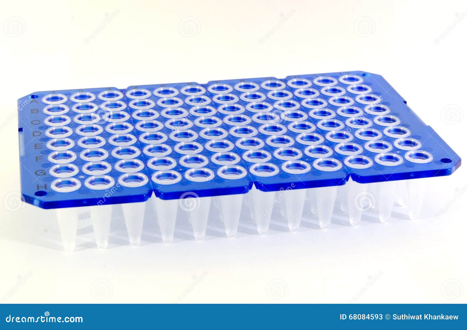 Real time PCR plate stock image. Image of scientific - 68084593