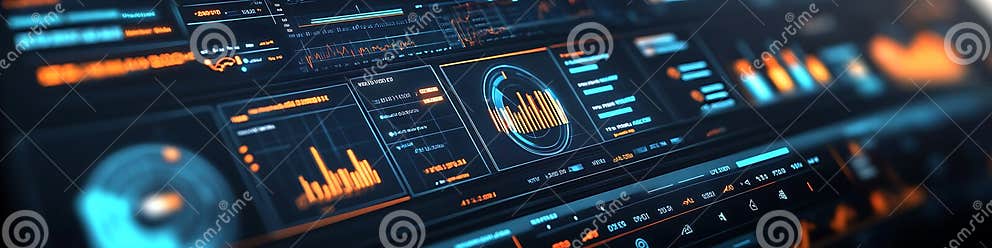 Real-time Project Management Dashboard on a Virtual Screen Stock ...