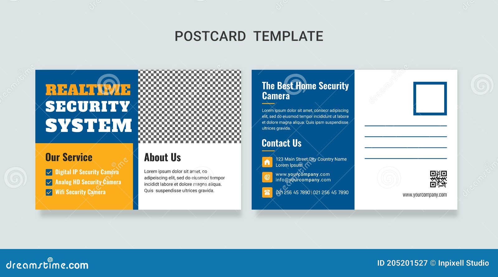 Real-time Security Postcard Template Webcam Postcard Template Promotion ...