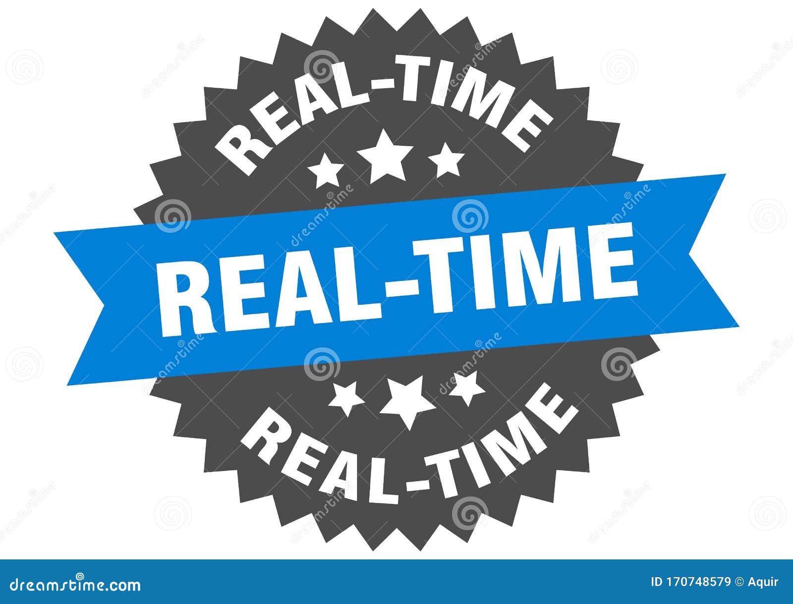 Real-time Sign. Real-time Circular Band Label. Real-time Sticker Stock ...