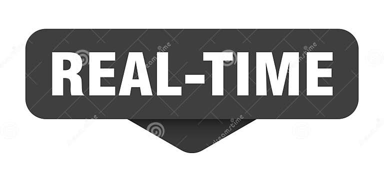 Real-time Sticker. Real-time Sign on Transparent Background Stock ...