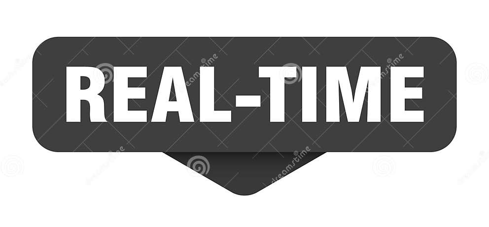 Real-time Sticker. Real-time Sign on Transparent Background Stock ...