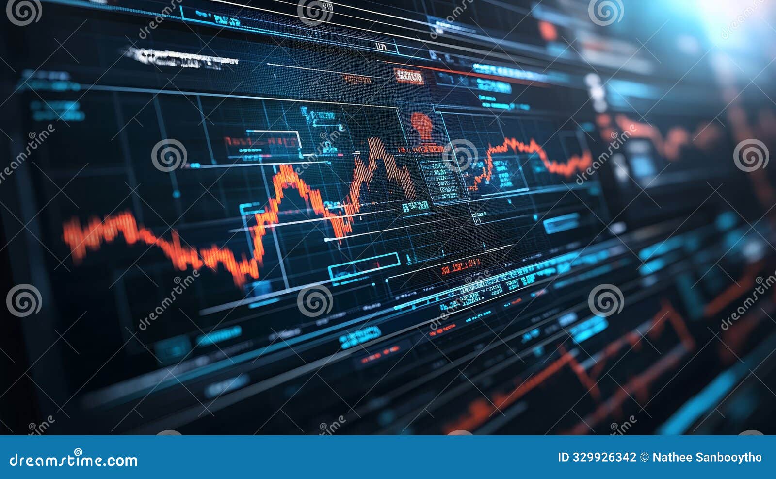 Real-Time Stock Market Data Visualization Stock Illustration ...