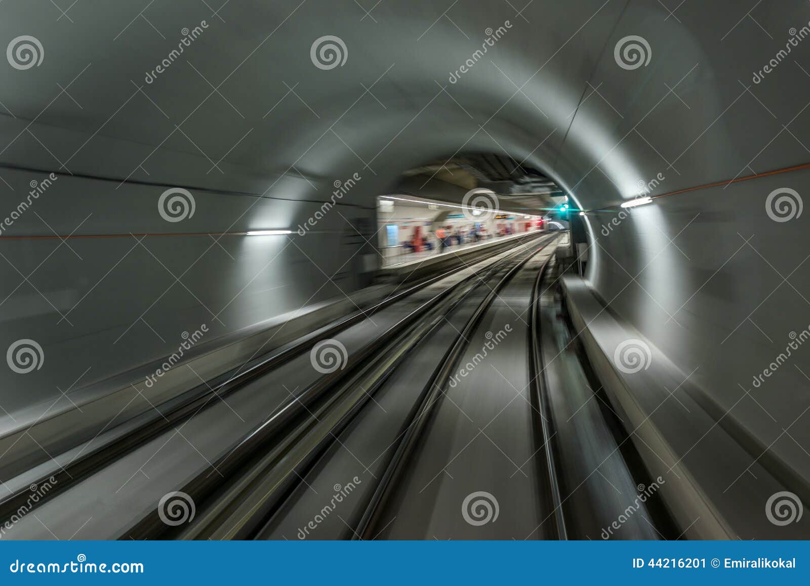 Real Tunnel with High Speed Stock Image - Image of station, people ...