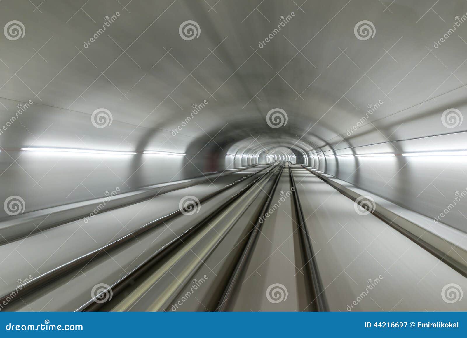 Real Tunnel with High Speed Stock Image - Image of light, station: 44216697