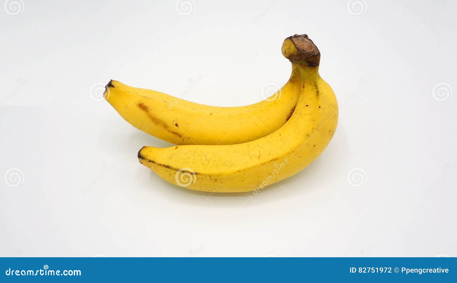 Real two banana. stock photo. Image of isolated, healthy - 82751972
